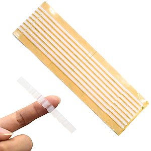 AUEAR, 100 Pack Clear Non-Slip Rubber Hanger Grips Hanger Strips Adhesive Clothes Hanger Grips (2.76" x 0.24")