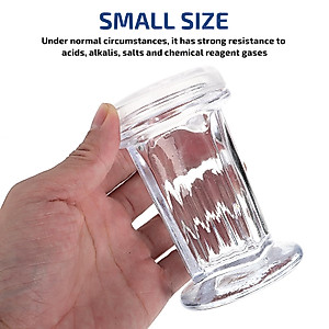 VILLCASE Terrarium Microscope Slides 5- Slide Coplin Staining Jar, Transparent Capacity Experiments Glass Lid Staining Tank Glass Staining Jar for Labs Laboratory Clear Glass Microscope Slides