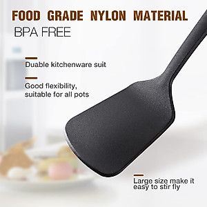 Kitchen Utensils Set of 11 Pcs, Nylon Utensils Set, Non-Stick Cooking Utensils Set 410°F Heat Resistant, Kitchen Gadgets Accessories Tools for Cookware (BPA Free)