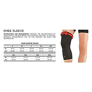 Tommie Copper Women's Performance Triumph Knee Sleeve, Black, Large