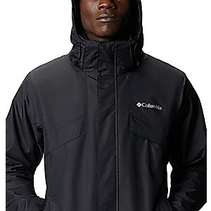 Columbia Men's Bugaboo II Fleece Interchange Jacket, Black/Red, 3X Big