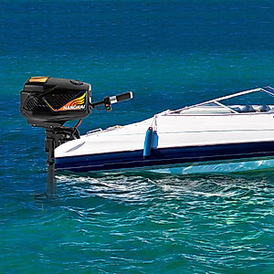 Electric Outboard Motor,5HP Brushless Motor Boat Engine,Outboard Boat Motors,Ideal for Fishing, Boating | 48V, 1200W