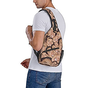 Nicolas Cage Crossbody Bag,Sling Shoulder Backpack, for Outdoor Travel,Sports,Camping,Hiking,Shoulder Bags
