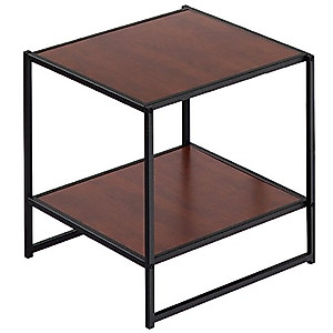 Zinus Modern Studio Collection Set of Two 20 Inch Square Side/End Tables/Night Stands