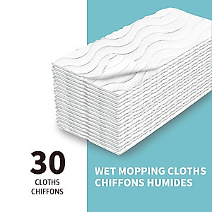 AIR U+ Upgraded Wet Mop Refills for Swiffer Sweeper Wet Pads and SWIFTMOP, 30 Count