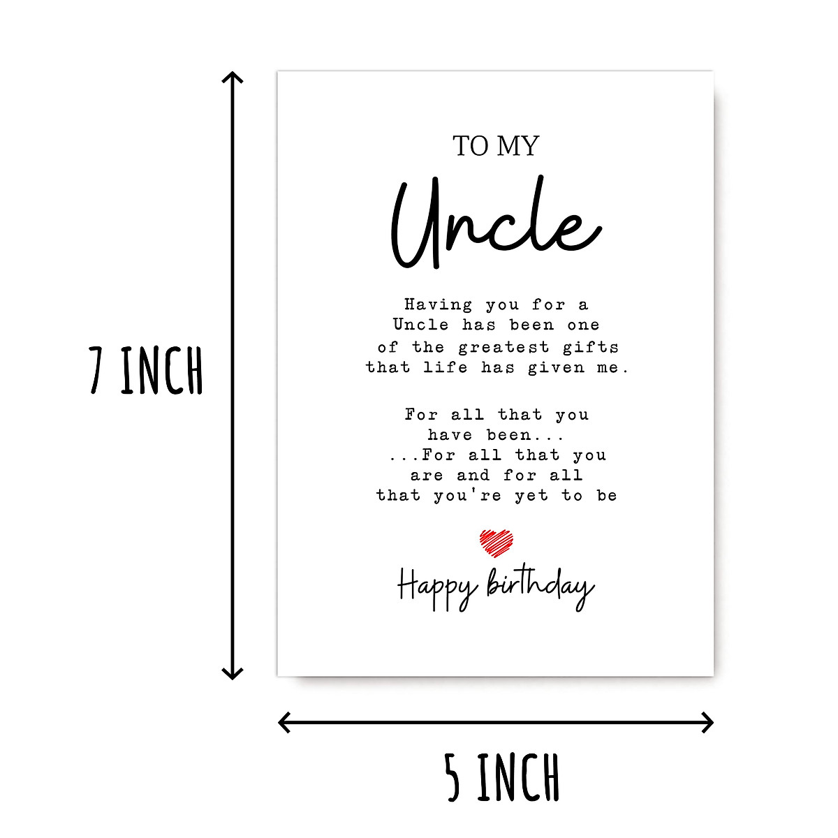 To My Uncle - Uncle Birthday Card - Uncle Is The Greatest Gifts In My Life - Birthday Card For Uncle - Gift For Uncle Card- Christmas Gifts For Uncle