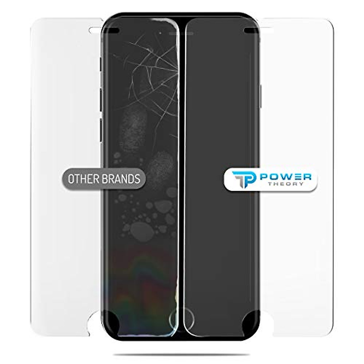 Power Theory 2-Pack Screen Protector for iPhone SE 2nd & 3rd Gen Premium Shatter Resistant Tempered Glass [9H Hardness], Easy Install, HD Clear, Bubble Free, Case Friendly, [Anti-Scratch], Anti-Smudge