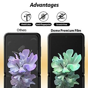 DOME GLASS Whitestone GEN Film Screen Protector for Samsung Galaxy Z Flip 3 (2021) Anti-Bubble HD Clear Hard Coated PET Film Screen Guard