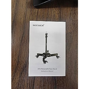 NEEWER Pack of 2 Heavy Duty Light Stands with Wheels, 2.4 Feet Max. Height, Foldable Tripod Stand for Low Angle Shooting, Light Stand for Softbox, Monolight and Other Photography Equipment, ST72