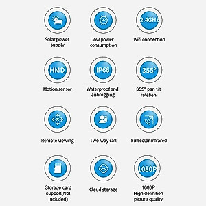 Solar Security Cameras Wireless Outdoor, 1080P 355° View Battery Powered 2 Way Talk Outdoor Camera, Night Vision, AI Human Detection, for Home Security