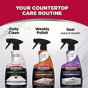 Weiman Quartz Countertop Cleaner and Polish (2 Pack) Clean and Shine Your Quartz Countertops Islands and Stone Surfaces with Ultra Violet Protection