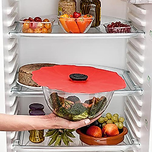 Charles Viancin - Poppy Silicone Lid for Food Storage and Cooking - 11''/28cm - Airtight Seal on Any Smooth Rim Surface - BPA-Free - Oven, Microwave, Freezer, Stovetop and Dishwasher Safe