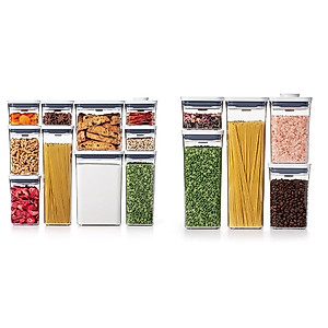 OXO Good Grips 10-Piece POP Container Set (White) and OXO Good Grips 5-Piece POP Container Set