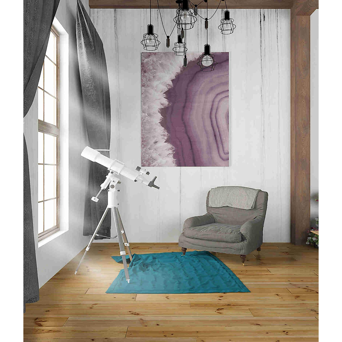 Epic Graffiti 'Agate Geode I PLUM' by Wild Apple Portfolio, Canvas Wall Art, 26"x30"