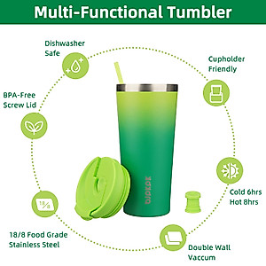 BJPKPK 22oz Tumbler With lid And Straw Stainless Steel Travel Coffee Mug Insulated Tumblers Cups,Bamboo Grove