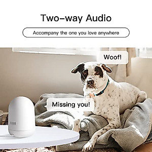 ULOFY 2K/3MP 360° Pet Camera with Phone App, 2.4G WiFi Only, Indoor Security Camera for Baby/Dog, Pan/Tilt Video Baby Monitor with Super IR Night Vision, Motion Detection, 2-Way Audio, Work with Alexa