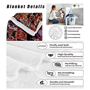 Bad Cute BunnyThrow Blanket Microfiber Plush Bed Throw Extra Soft Spare Blanket for Four Seasons Bed Sofa Sofa 3D Printed Design 80"x60"