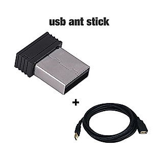 USB ANT+ Stick Dongle Adapter Wireless Receiver for Zwift, TheSufferfest, TrainerRoad, Rouvy to Upgrade Bike Trainer (with 3 Meters Extension Cable)