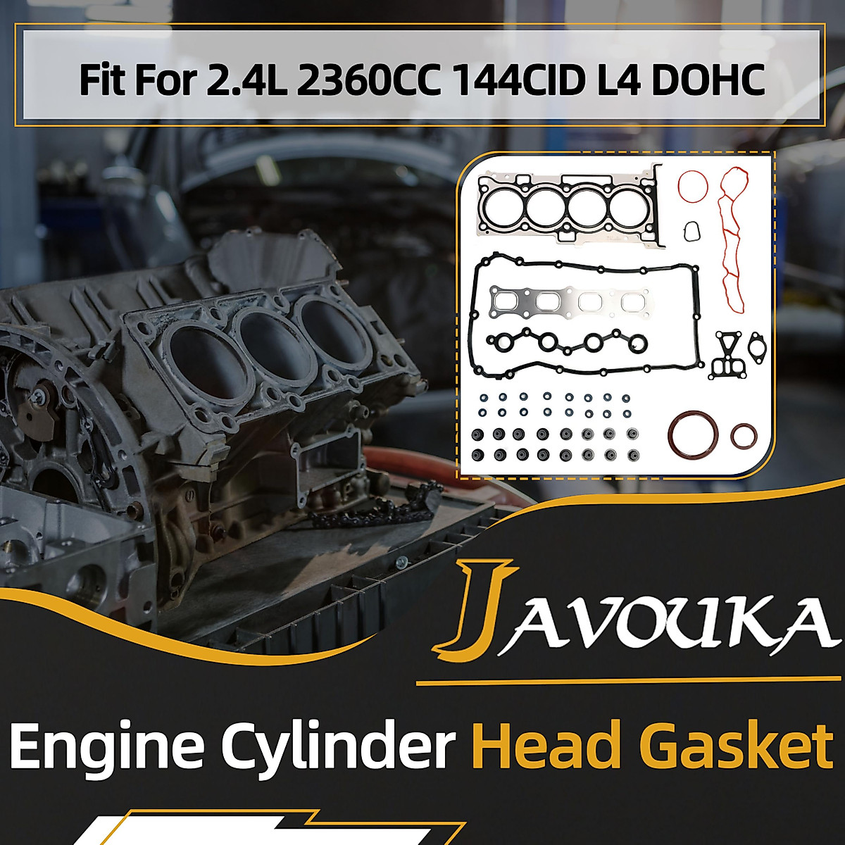 HGS167 Engine Cylinder Head Gasket Set fit for Chrysler 200/Sebring 2007-2016, for Dodge/Avenger/Journey 2008-2014, for Jeep Compass/Patriot/Compass 2.4L 2007-2015 2.4L DOHC L4 16V HS26332PT HS54664