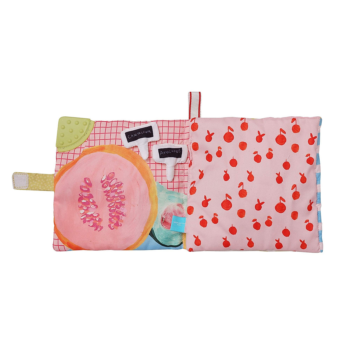 Manhattan Toy Mini-Apple Farm Soft Activity Crinkle Book for Baby & Toddler with Discovery Mirror and Textured Teether Multicolor