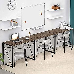 Garden Elements Modern Small Computer Folding Desk for Home Office, 39" (Brown)