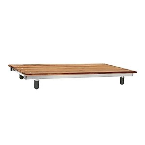 30" x 15" Bridgeport Removable Tub Seat with Natural Teak Wood 3" Slats