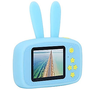 Children Camera Toy, Portable Gifts Round and No Corner Angle Shape Cartoon Digital Camera for Taking Pictures for Child for Game for Kids(X500 Rabbit)
