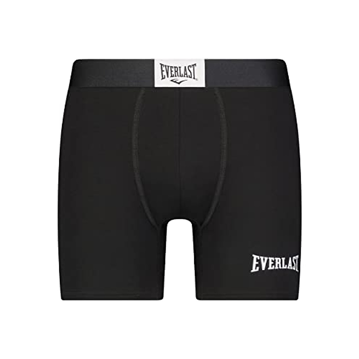 EVERLAST Mens Boxer Briefs, Perfect Boxer Brief for Men, Cotton Stretch Mens Underwear Pack of 6 (Large, Black/Black/Black)