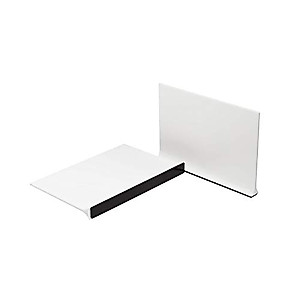 APOTHECARY PRODUCTS Magnetic Shelf Divider, For Vitamins, Books, Food And More, 6 in x 4 in, White, Made In The USA