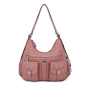 Soft Washed Leather Hobo Women Handbags Roomy Multiple Pockets Street ladies' Shoulder Bag Fashion Tote Satchel Bag
