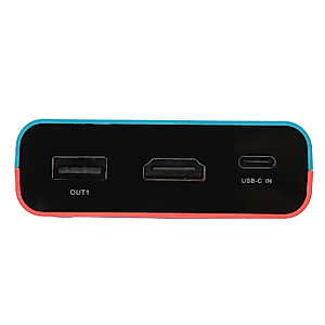 Mxzzand Type-C Charging Dock Stand HDMI Video Converter XDL-NS06 for Switch/Lite(Blue red)