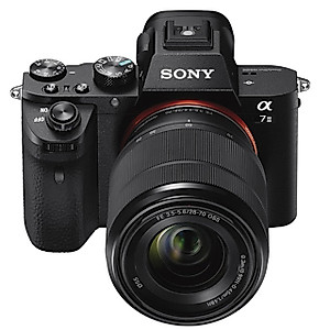 Sony a7 II Mirrorless Digital Camera 24MP w/ 28-70mmmm Lens, 128GB Memory,.43 Wide & 2X Lenses, Case. Tripod, Filters, Hood, Grip,Spare Battery & Charger, Software Kit -Deluxe Bundle