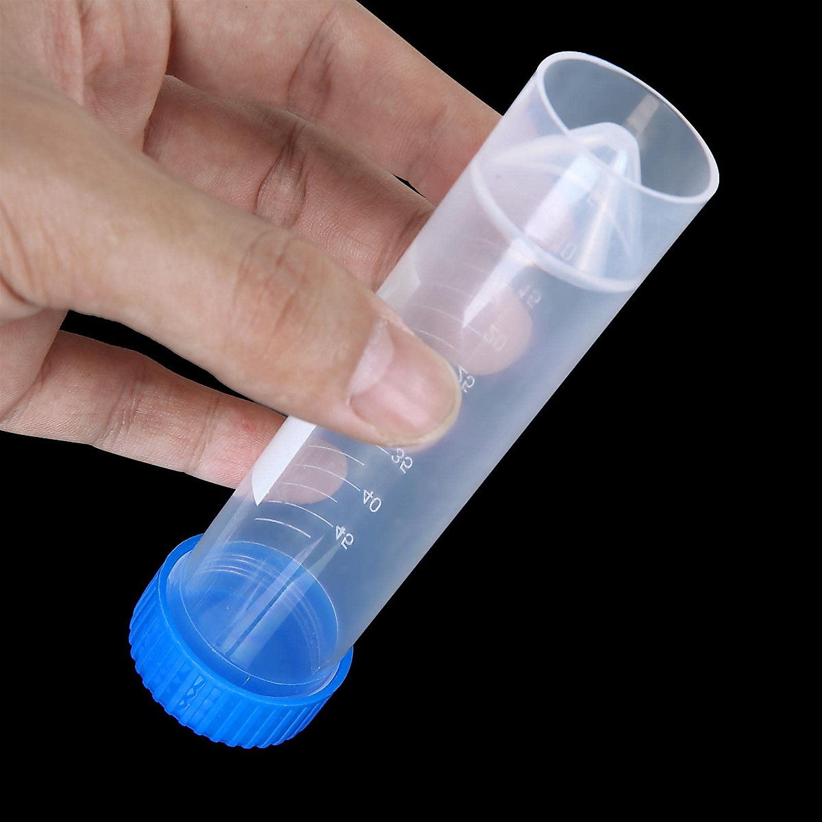 50-Pack Centrifuge Tubes 50ML, with Leak-Proof Screw Caps Conical Bottom, Plastic Container with Graduated and Write Marks, Test Tube for Cold Storage