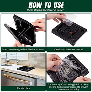 40 Pcs Baited Mouse Trap, Glue Traps, Adhesive Rat Trap, Plastic Sticky Straps, Pest Control Traps for Household Pests Mouse Traps House Indoor Outdoor, Simple and Easy to Use (5.1 x 3.1 inch)