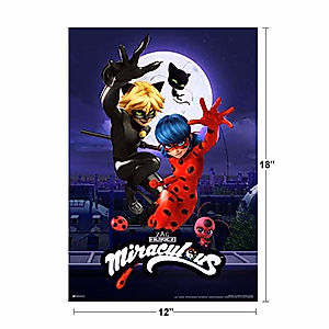 Miraculous Ladybug and Cat Noir Team Up Cartoon TV Series Movie Miraculous Ladybug Merchandise Miraculouses Miraculous Ladybug Poster Girls Bedroom Cool Wall Decor Art Print Poster 12x18