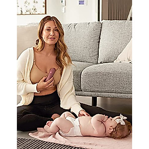 Momcozy Kneading Lactation Massager with Heat, 3-in-1 Real-Like Massage for Relieve Clogged Ducts, Breast Massager Warming for Breastfeeding, Improve Milk Flow, Dusty Rose