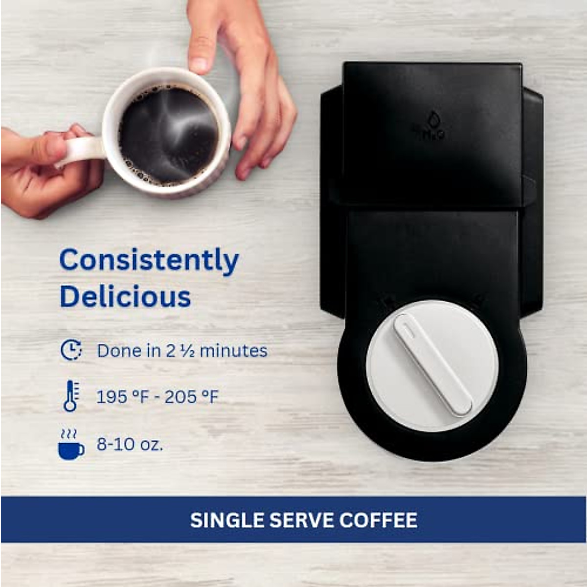 Cafe Valet Single Serve Coffee Maker Compatible with K-Cup Pods, Versatile for Home, Office, Dorm, Barista