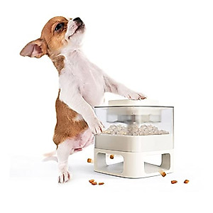 WAKAIP Fenice Dog Bowls Pet Supplies Catapult Puzzle Training Slow Food Dog Toy Catapult for Dogs Alternative to Slow Feeder (Color : Blue)