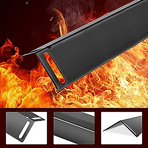 Hisencn Grill Replacement for Smoke Hollow 6500, 6800, PS9500, PS9900, SH5000, SH9916 16 1/2 Inch Porcelain Steel Heat Plate Shield, Stainless Steel Pipe Burners, 3 Pack