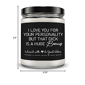 Candle Gifts for Men Funny, Boyfriend Candle, Made in USA, 9 oz, Funny Christmas Gifts for Boyfriend by Mint Sugar Candle Company