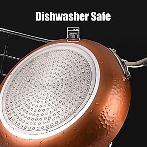 All in One Pan 10pcs Hammered Copper Pots and Pans Set Nonstick Cookware Set with Lids, Kitchen Cookware Set For All Stovetops, Induction Pot and Pan Set Dishwasher/Oven Safe, 100% Non Toxic