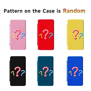 JINGDU 24-Slot Switch Game Card Case Compatible with Switch Games & micro SD Card, Hard Shell, Soft Lining, the Games Holder Suitable for Switch, Lite & OLED Game Card, Yellow Random Pattern