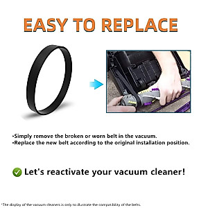 JEDELEOS Replacement Belts for Bissell Style 7/9/10 P/N 3031120 PowerForce Helix Powerlifter Cleanview Swivel Rewind Pet Vacuum Cleaner, Replace Parts 2031093 32074 3031123 1604129 (Pack of 2)