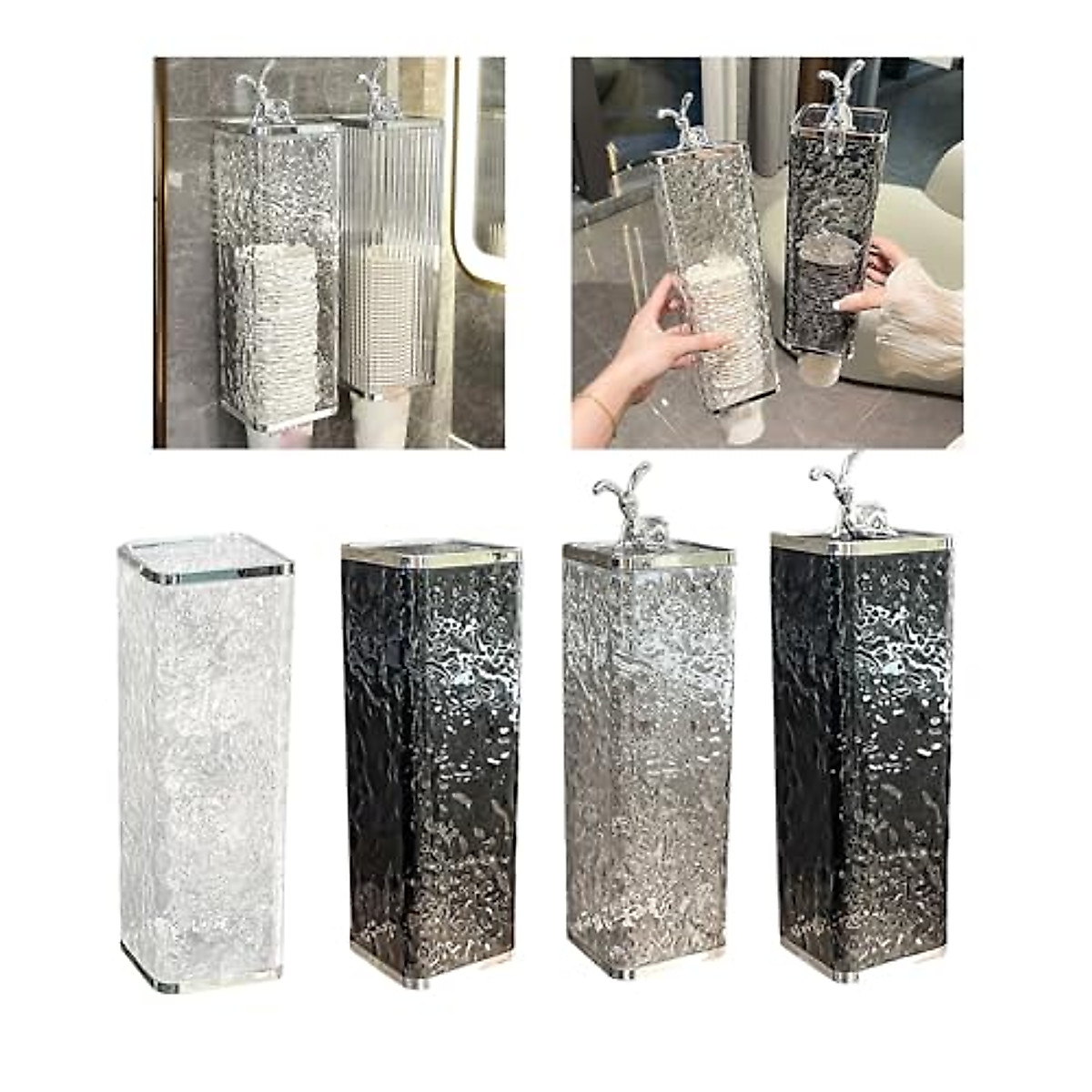 Argzm Easy to Install Paper Cup Holder Space Saving Cup Dispenser Sturdy Cups Container Shelves for Coffee Corner