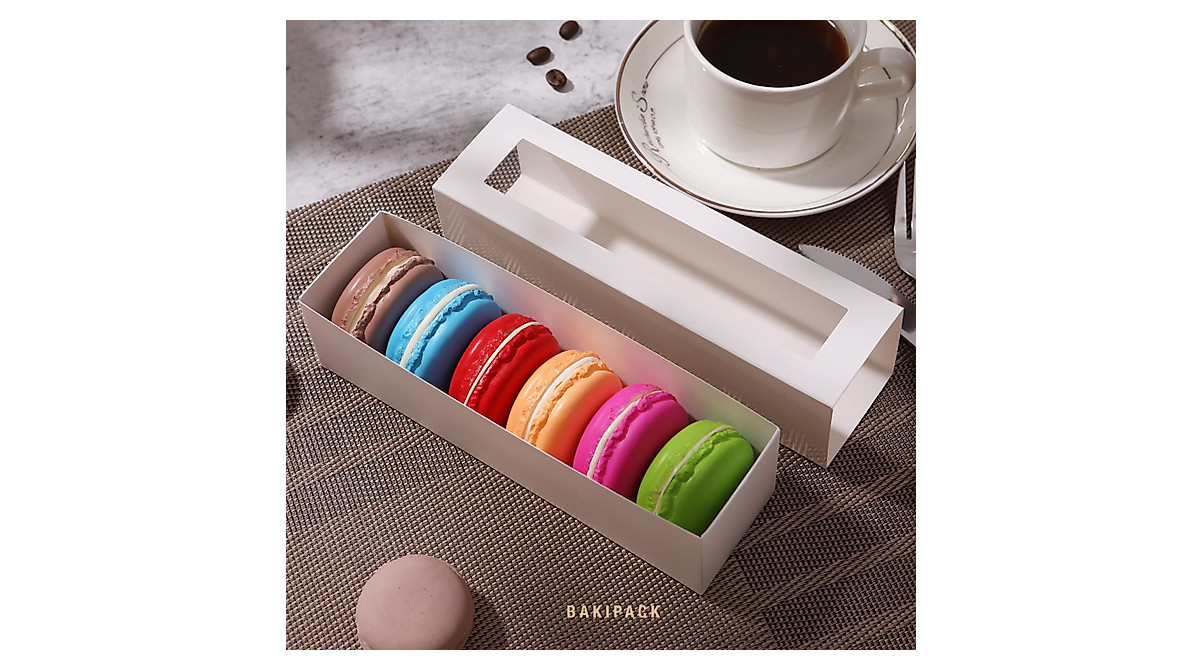 BAKIPACK Macaron Boxes for 6 - Gift Packaging