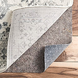 nuLOOM Ultra Premium Eco Friendly Non-Slip Felt Thick Rug Pad, 4' Round, Grey