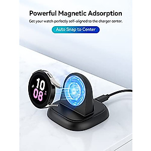 LVFAN for Samsung Galaxy Watch Charger, Fast Charging Smart Watch Charger Magnetic Dock, Charger Accessories Charging Station for Samsung Galaxy Watch 6/6 Classic/5 Pro/5/4/4 Classic/3, Active 2/1