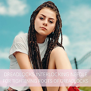 4Pcs Interlocking Tool For Locs - Dreadlock Tool, Sisterlock Retighten Tool - Easyloc Hair Tool For Dreadlocks, Interlocks & Sisterlocks - Sisterlock and Dreadlocks Starter Kit with A Storage Bag