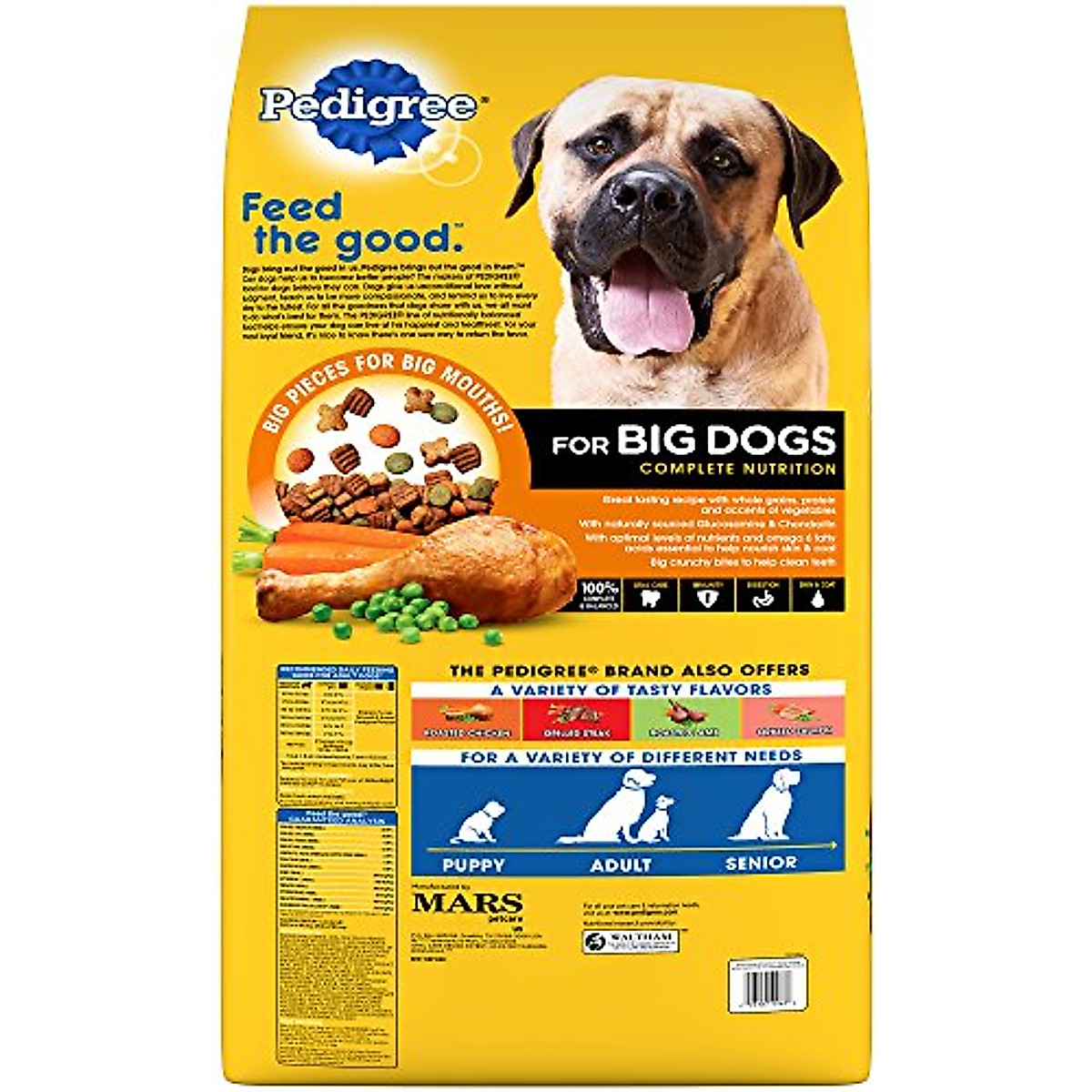 PEDIGREE Complete Nutrition Adult Dry Dog Food Roasted Chicken, Rice & Vegetable Flavor Dog Kibble, 46.8 lb.Bag