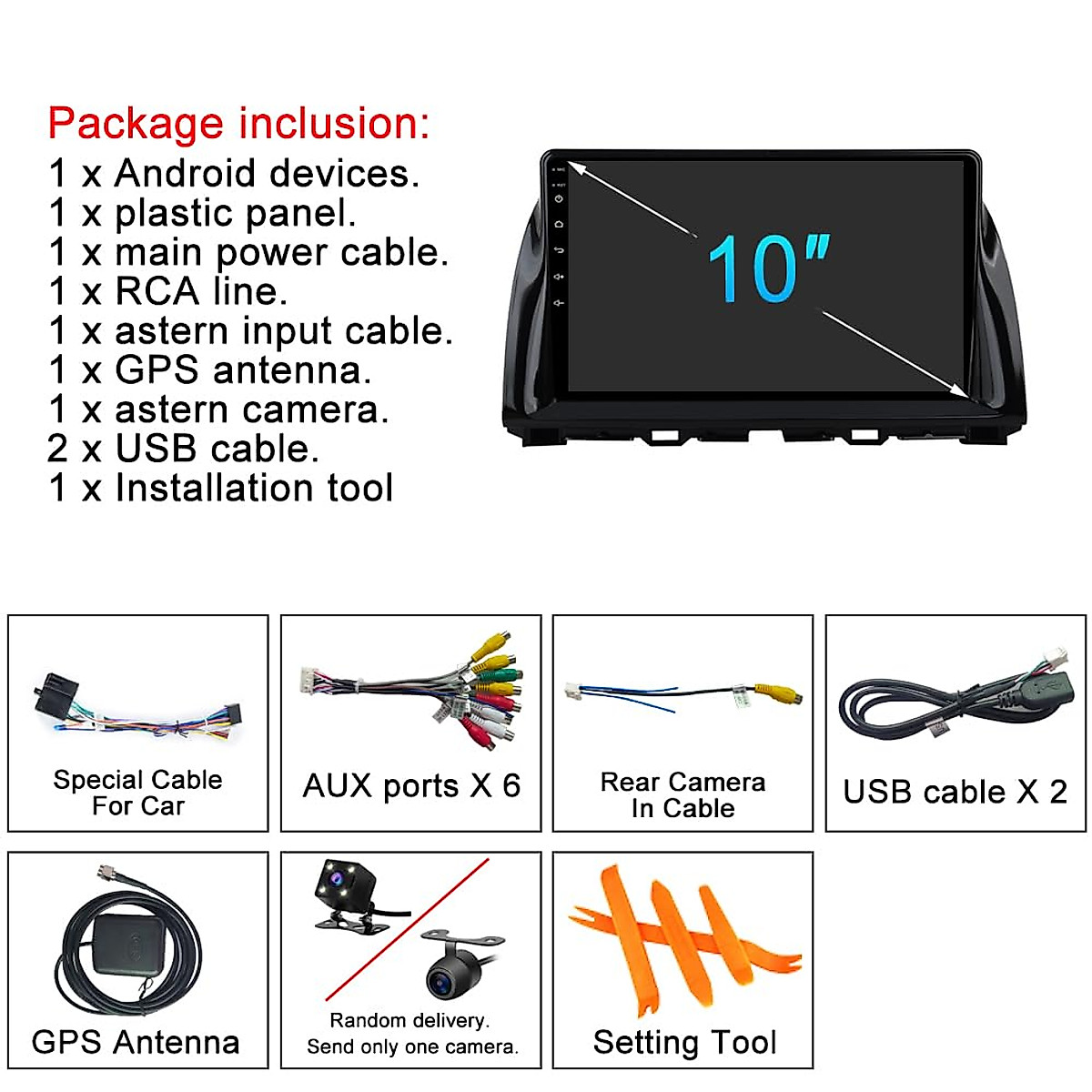 GOJOHO for Mazda CX5 CX-5 Radio 2012-2015 with 10.1" IPS Touchscreen 36EQ Wireless Carplay Android Auto GPS Navigation for Car Stereo Head Unit Built-in DSP with Free Backup Camera Incompatible Bose